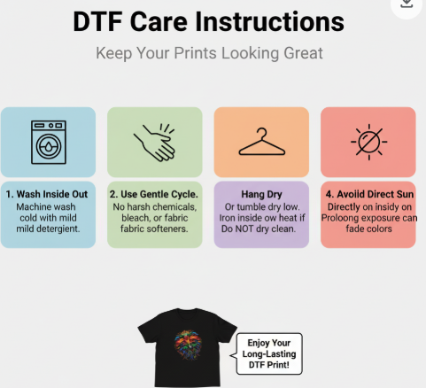 1. DTF Care Instructions – Proper Handling Guide –Gang Sheet