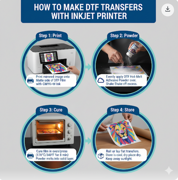 How to Make DTF Transfers with Inkjet Printer 1
